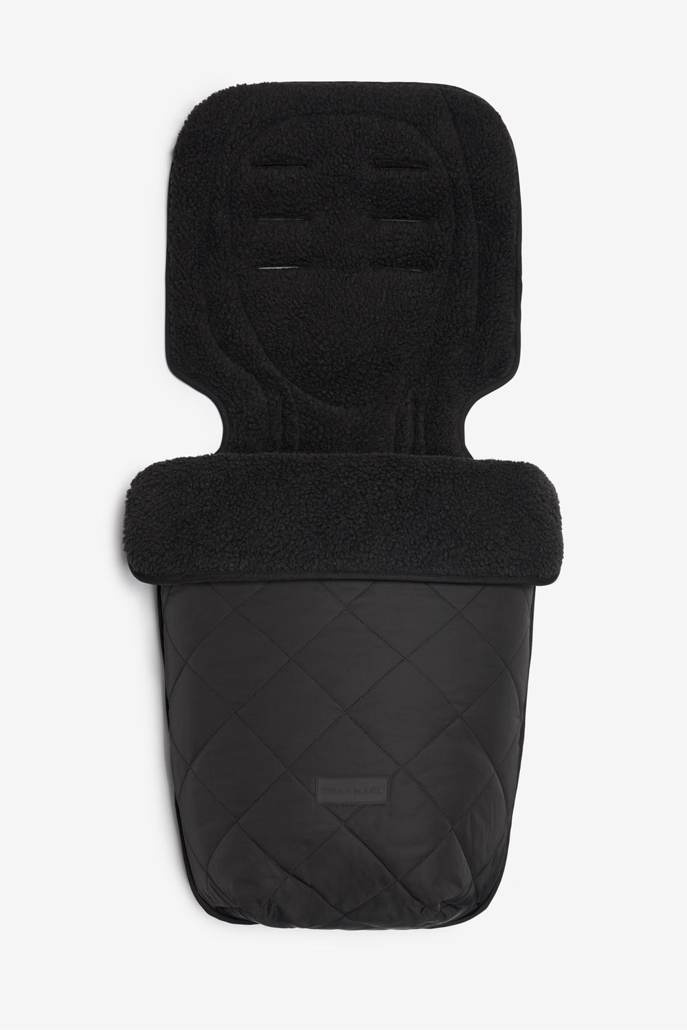 Universal Buggy Footmuff Black Quilted - Tiba + Marl